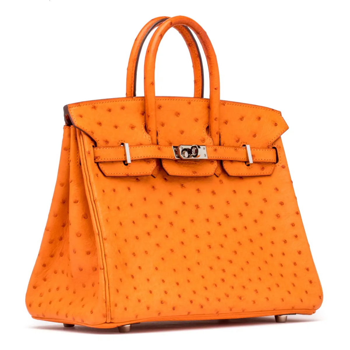 Hermès Birkin 25cm Ostrich Leather in Tangerine | Exclusive Luxury Han ...